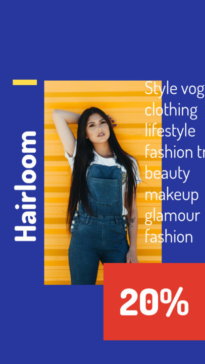 Placeit Bold Instagram Story Design Template With Overlapping Texts