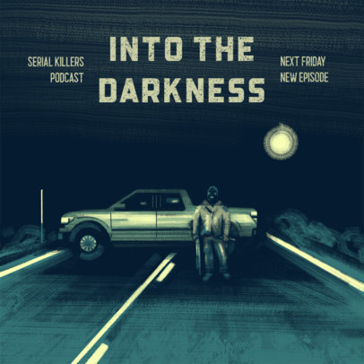 Placeit - Podcast Cover Generator for a Serial Killer Case Episode