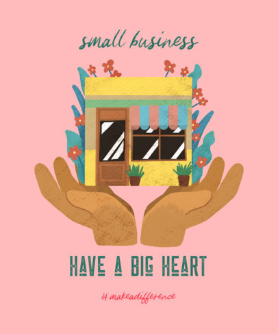 Placeit - T-Shirt Design Generator for a Small Business Support Campaign