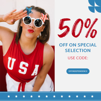 Placeit - Patriotic Instagram Post Ad Creator with a Promo Code