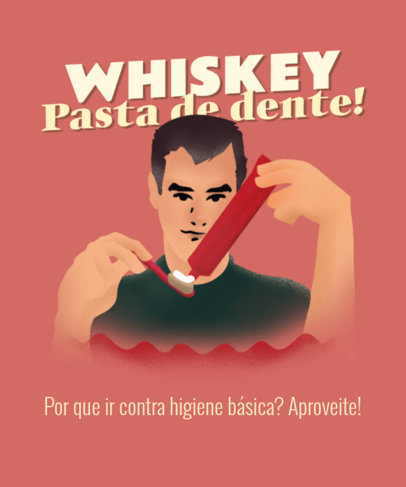 Placeit - Funny T-Shirt Design Template Inspired by an Ad