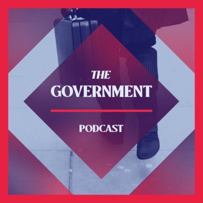 Placeit - Podcast Cover Template for a Politics-Themed Show