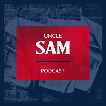 Placeit - Politics Podcast Cover Template Featuring a Simple Layout