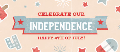 Placeit - Facebook Cover Template Featuring 4th of July Themed Graphics