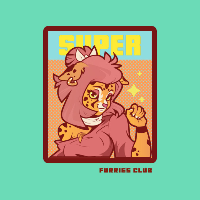 Placeit - Illustrated Logo Generator for a Furries Club