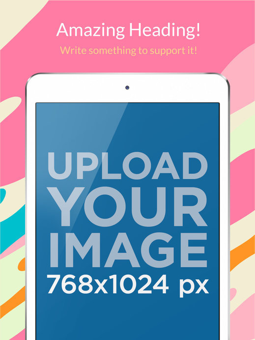 Placeit - App Store Screenshot Maker with an iPad in Portrait Position