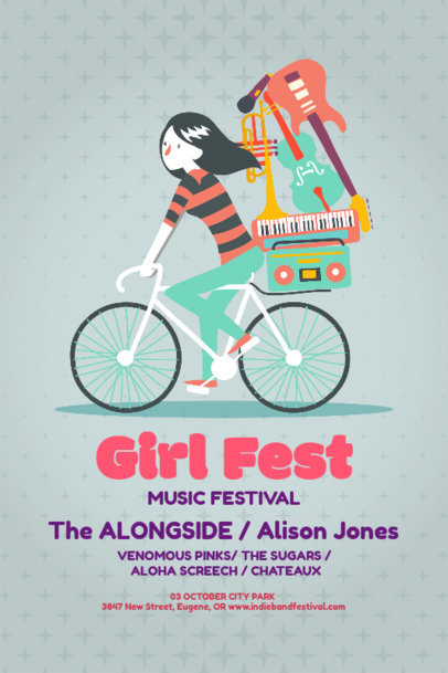 Placeit - Music Festival Poster Maker for Female Artists Music