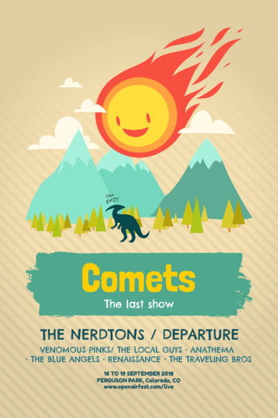Placeit - Customizable Poster Template for Outdoor Concerts