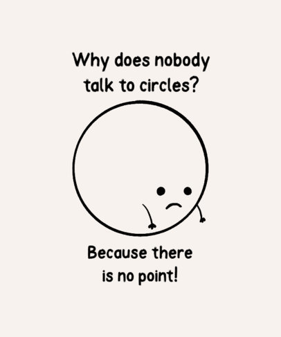 Placeit - Quote T-Shirt Design Template Featuring a Geometry Pun