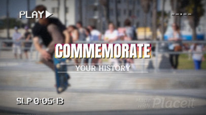 Placeit - Slideshow Video Maker with a Retro Film Static Effect