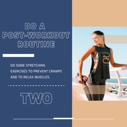 Placeit - Instagram Post Creator Suggesting a Post-Workout Routine
