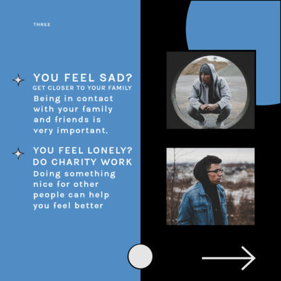 Placeit - Carousel Instagram Post Design Template With Emotional Advice
