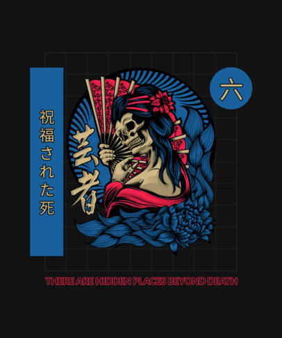Placeit - T-Shirt Design Maker Featuring Illustrated Japanese Fantasy ...
