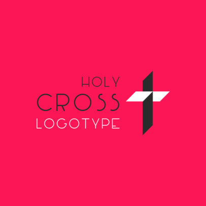 Placeit - Logo Template for a Christian Church with a Holy Cross Graphic