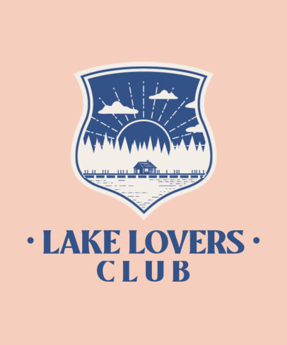 Placeit - T-Shirt Design Creator for a Lake Club Featuring an ...