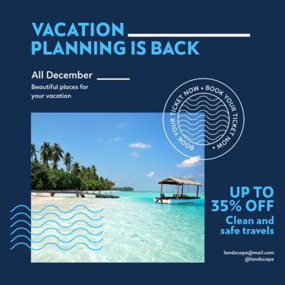 Placeit - Instagram Post Design Maker to Promote a Vacation Package ...