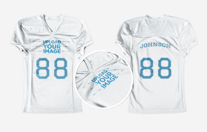 Placeit - Custom Football Jerseys - Jersey Front and Back Against Solid ...