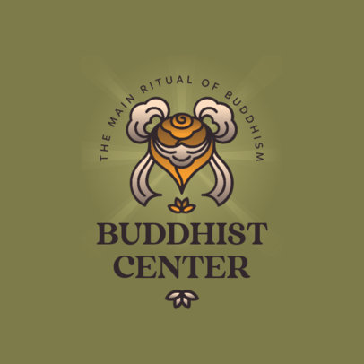 Placeit - Logo Maker for a Buddhist Temple with Minimalistic Graphics