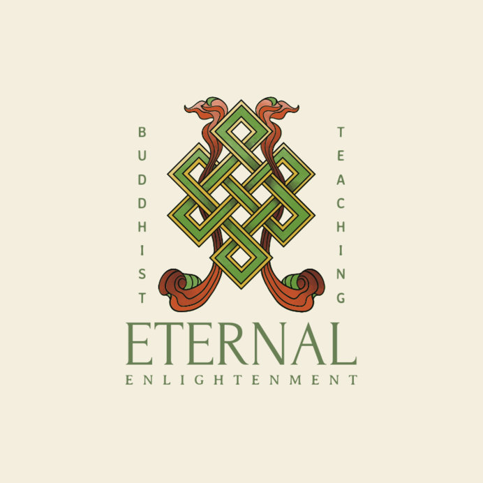 Placeit - Buddhist Temple Logo Creator with an Endless Knot Graphic