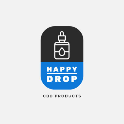 Placeit - CBD Shop Logo Generator Featuring a Dropper Icon
