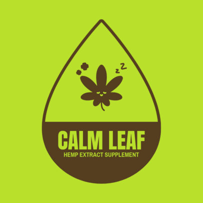 Placeit - Logo Creator for a Hemp-Extract Supplement with a Sleeping ...