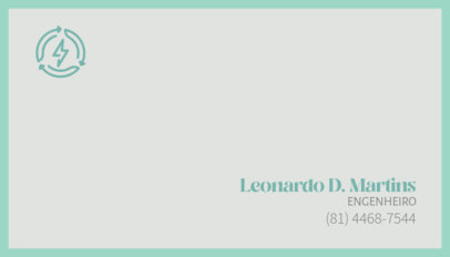 Placeit - Business Card Design Template for an Engineer Featuring a ...
