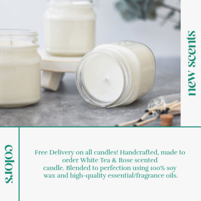 Placeit - Minimal Instagram Post Creator for a Scented Candles Brand