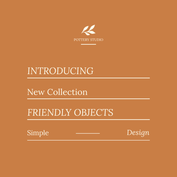 Placeit - Instagram Post Generator to Promote Pottery Products