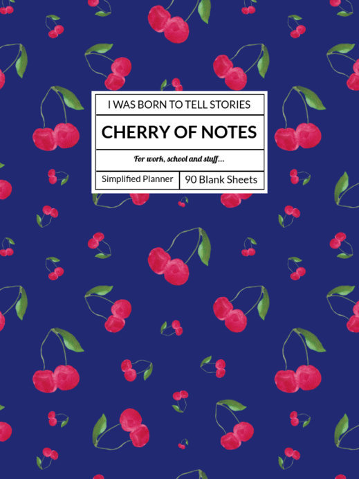 Placeit - Notebook Cover Template Featuring Fruit Patterns