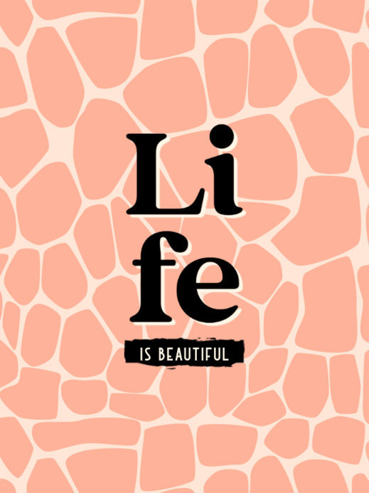 Placeit - Notebook Cover Maker with a Positive Quote over an Animal Print