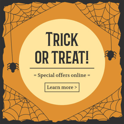 Placeit - Halloween-Themed Ad Banner Creator for a Special Online Offer