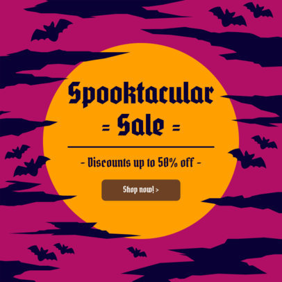 Placeit - Ad Banner Maker for a Halloween Season Sale Featuring ...