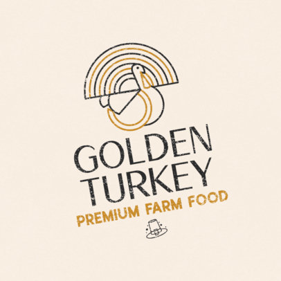 Placeit - Online Logo Generator for a Turkey Farm