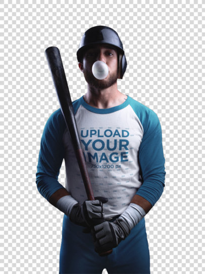 Placeit - Transparent Custom Baseball Uniform Builder - Man with ...