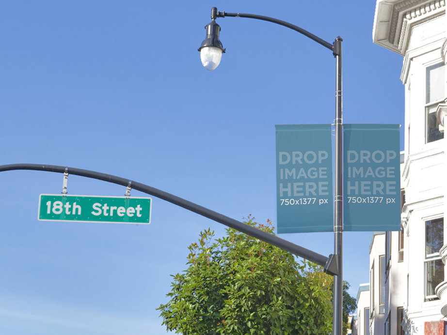 Placeit - Lamp Post Poster Mockup