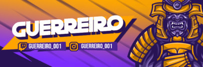 Placeit - Gaming-Themed Twitter Header Generator With a Warrior Clipart