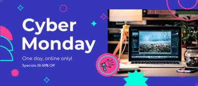 Placeit - Cyber Monday-Themed Facebook Cover Design Generator