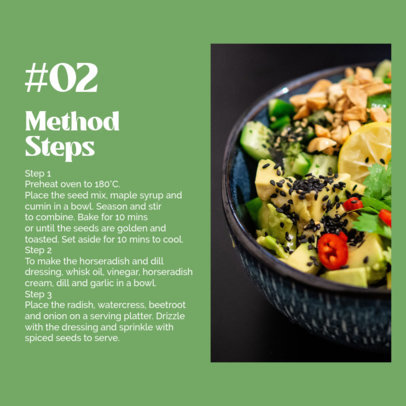 Placeit - Instagram Post Generator Featuring Food Recipes' Steps
