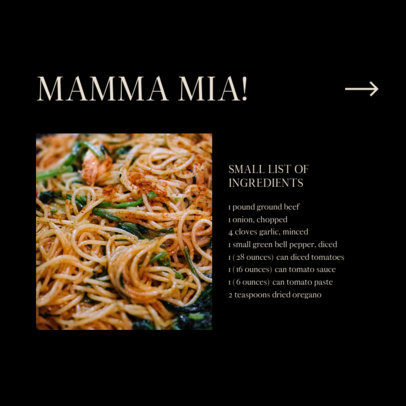 Placeit - Italian Food-Themed Instagram Post Design Creator to Create a ...