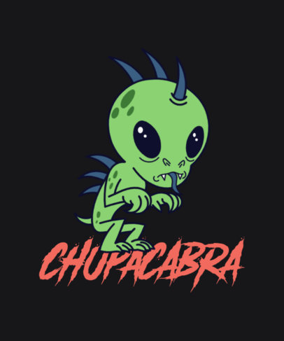 Placeit - Horror T-Shirt Design Creator with a Cartoonish Chupacabra ...