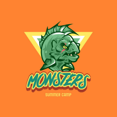 Placeit - Logo Maker for a Summercamp Featuring a Fish Graphic