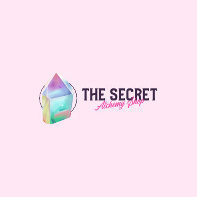 Placeit - Alchemy Store Logo Maker with a Multicolor Crystal Graphic
