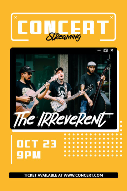 Placeit - Poster Design Maker for a Music Concert Streaming