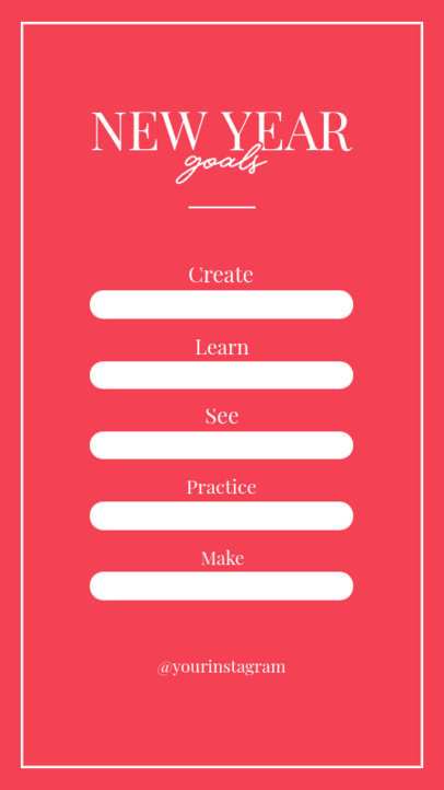 Placeit - Instagram Story Creator Featuring a List With Goals for the ...