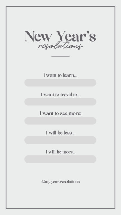 Placeit - Monochromatic Instagram Story Template With a New Year’s ...