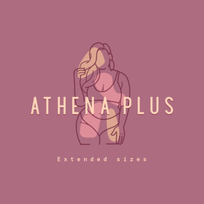 Placeit - Logo Template for a Size-Inclusive Clothing Brand