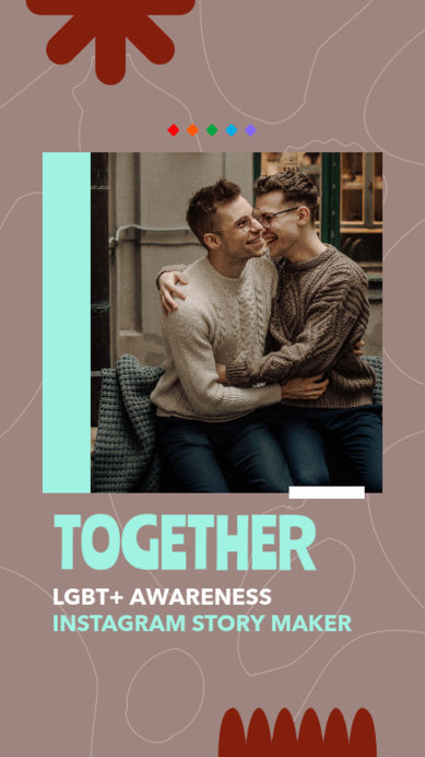 Placeit - Instagram Story Generator for an LGBTQ Nonprofit Organization