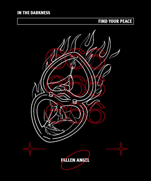 Placeit - T-Shirt Design Generator for Trap Artists Featuring Heart and ...