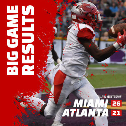 Placeit - Instagram Post Creator with a Sunday Football Game Results