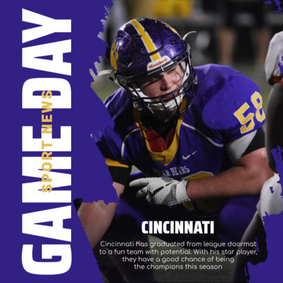 Placeit - Football-Themed Instagram Post Maker for the Big Game Day